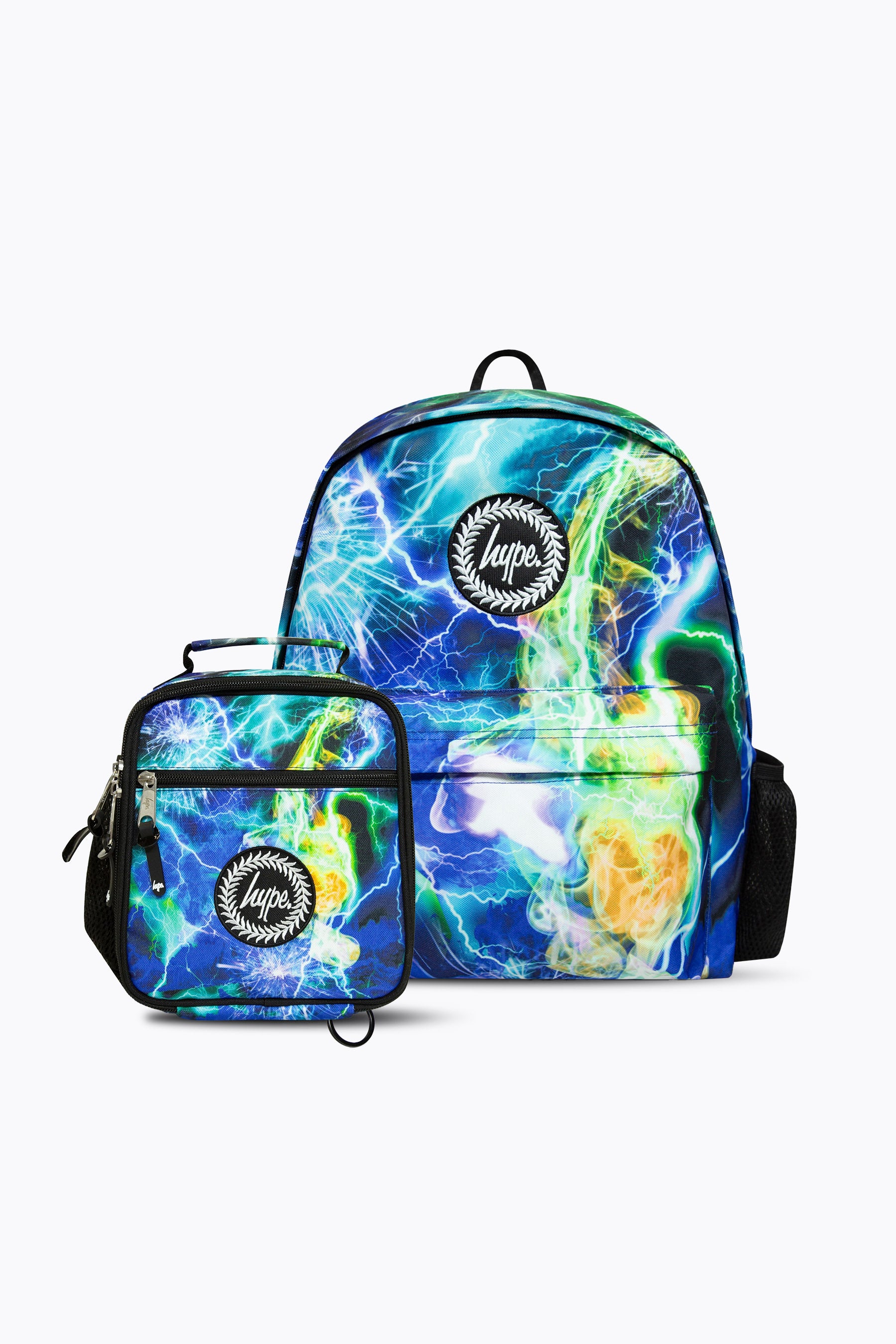 Hype Boys Blue Lightning Storm Backpack & Lunch Bag Bundle | Hype.