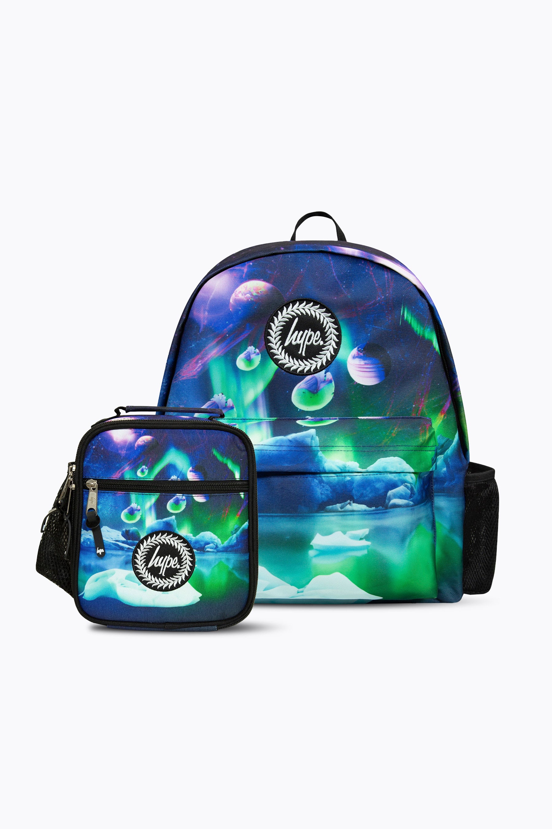Hype Boys Blue/Green Alien Landscape Backpack & Lunch Bag Bundle | Hype.