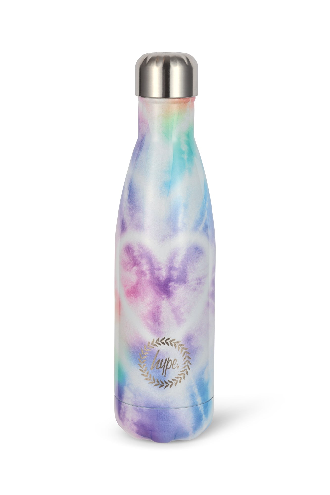 Hype Girls Multi Tie Dye Heart Thermal Water Bottle | Hype.
