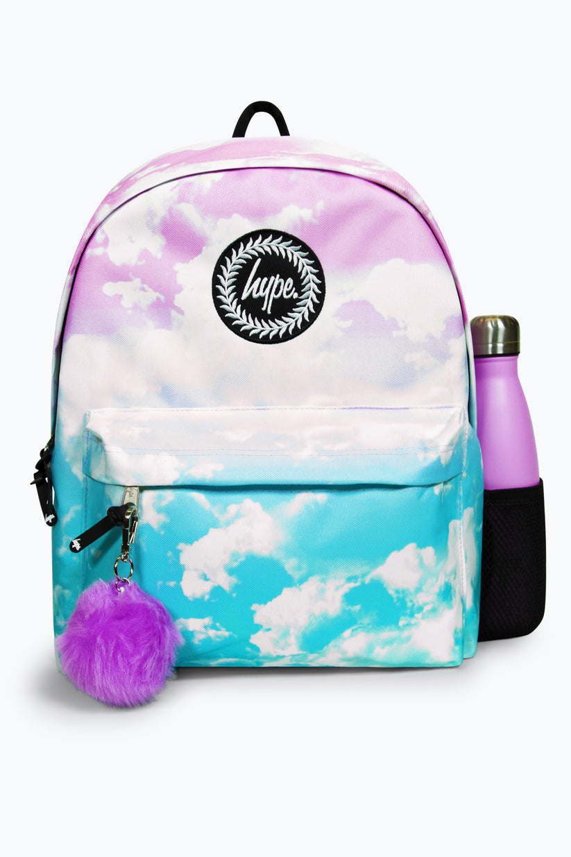 Iconic Pink/Blue Cloud Fade Girls School Backpack | Hype.