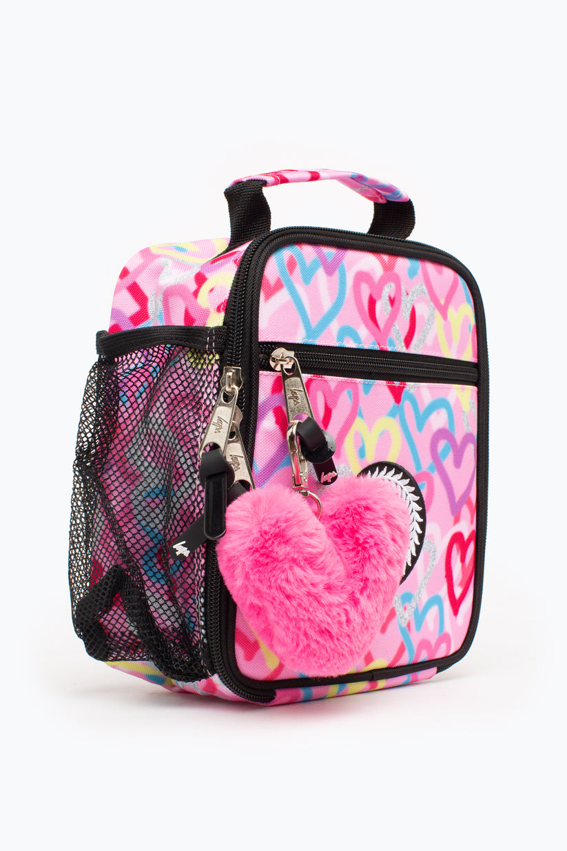 Hype Graffiti Hearts Pink Lunch Box | Hype.